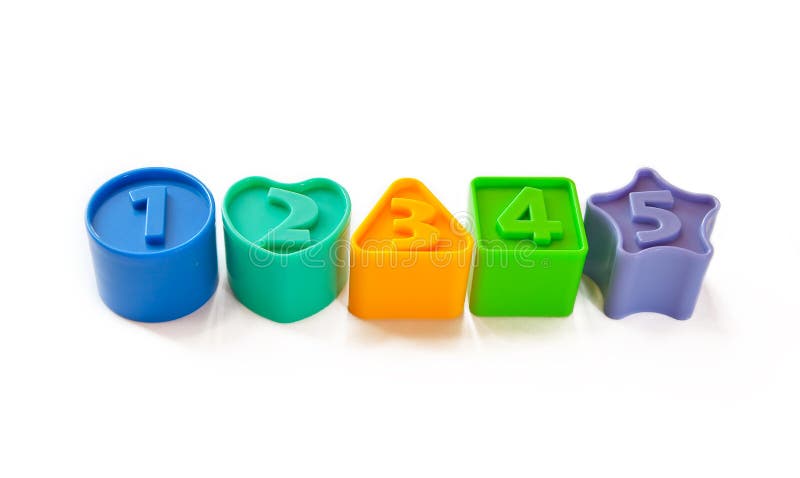 Colored Figures with the Numbers at the Top Stock Photo - Image of ...