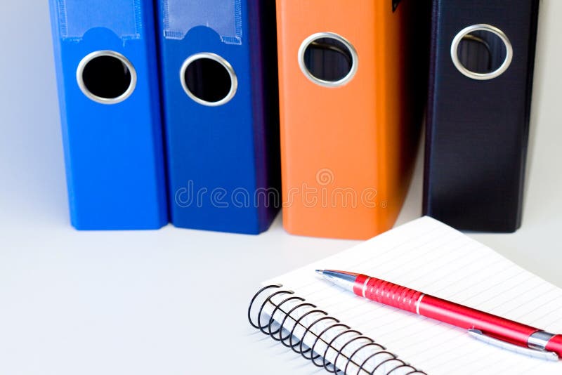 Colored file binders stock image. Image of rings, workplace - 31817209