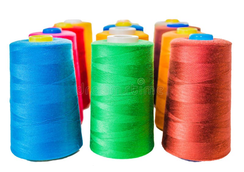 Colored Fine Thread Bobbins Stock Image - Image of string, bobbin: 34241533