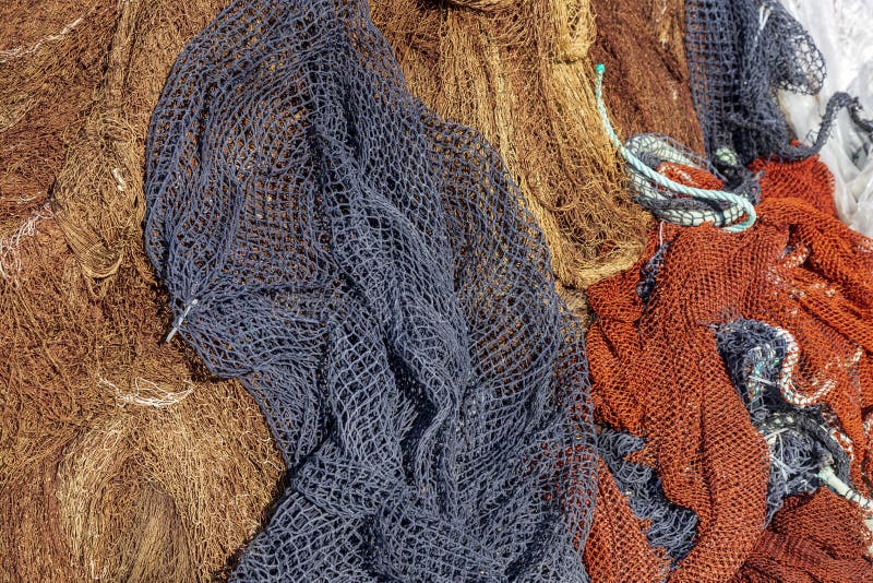 Colored Fish Nets at La Spezia Harbor. Liguria Stock Photo - Image of ...