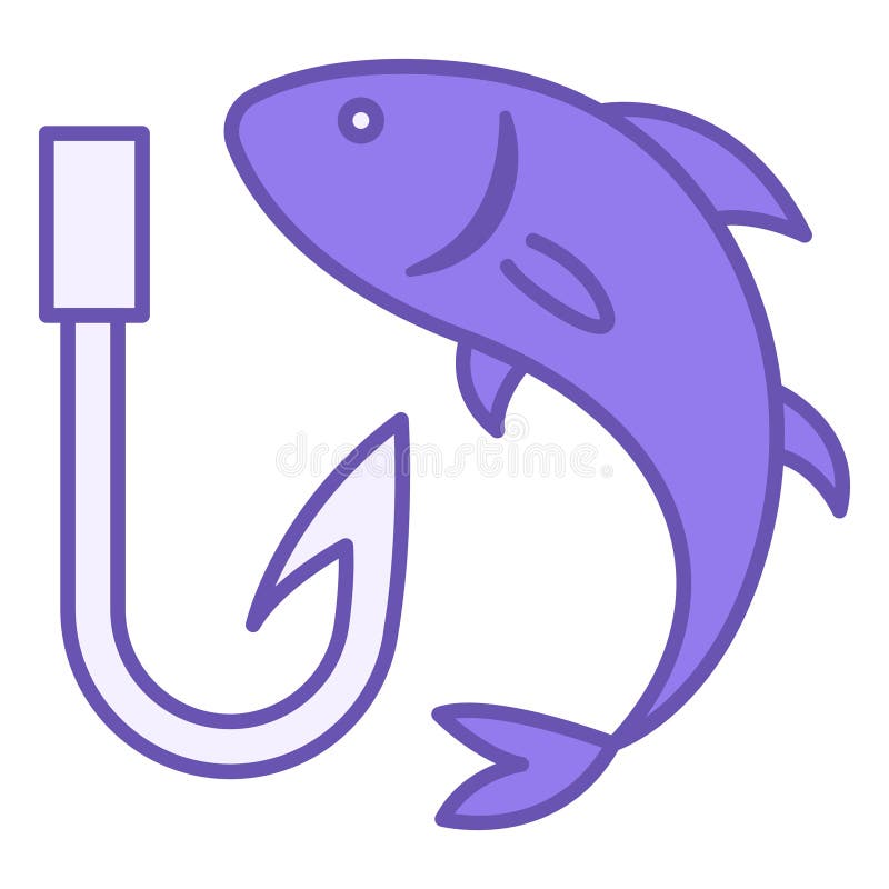 Colored Fishing Icon. stock vector. Illustration of activity - 328897665