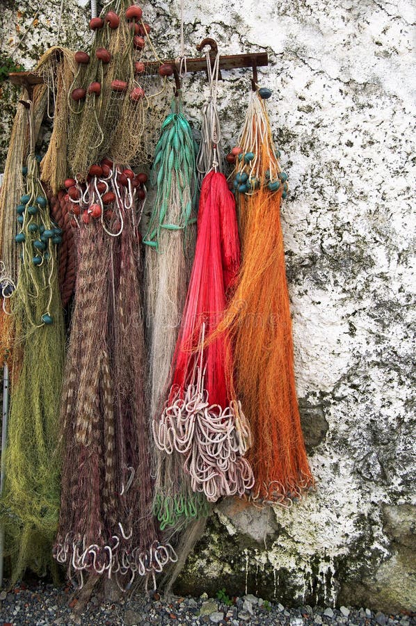 Colored fishing nets stock photo. Image of fishnet, fishing - 96873846