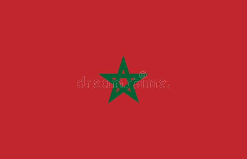 Colored flag of Morocco stock vector. Illustration of colors - 94801535