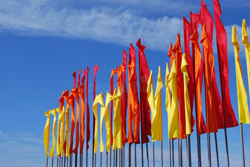 Festival Flags stock image. Image of brightly, flagpole - 29738631