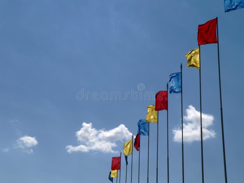 Festival Flags stock image. Image of brightly, flagpole - 29738631