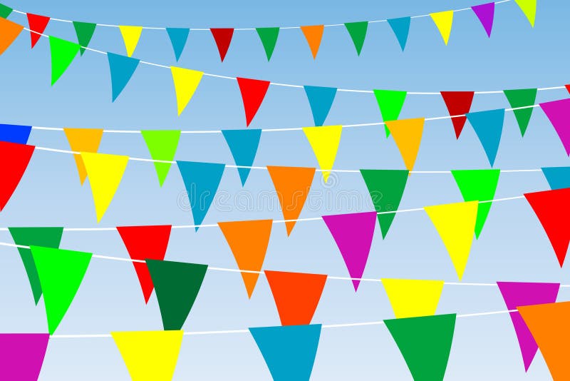 Colored flags stock vector. Illustration of outside, blowing - 28619263