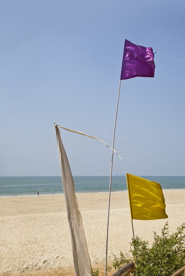 Colored Flags Breeze and Beachcomber Stock Photo - Image of colors ...