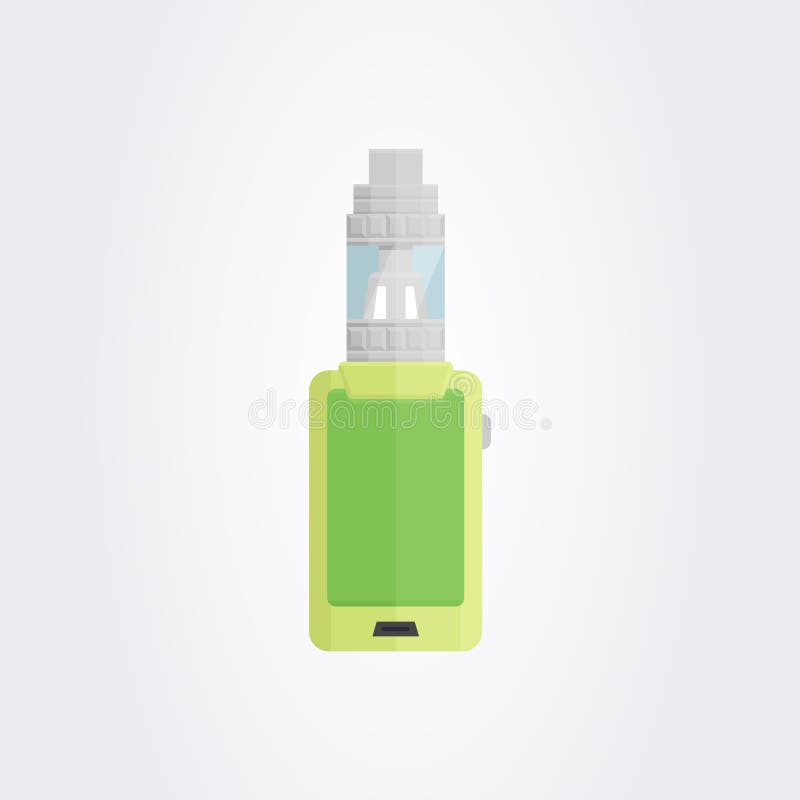 Colored Flat Vaping Device. Part of Big Set Stock Vector - Illustration ...