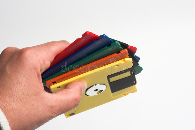 Colored floppy discs stock image. Image of diskette, disk - 7396373