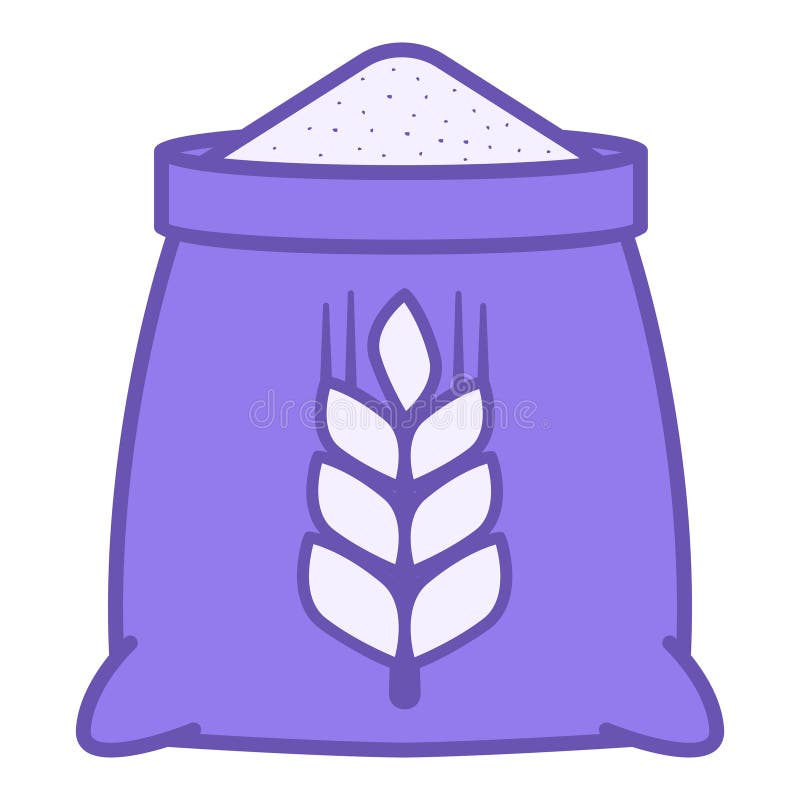 Colored Flour Icon. stock illustration. Illustration of logo - 367828402