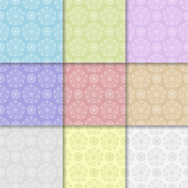 Colored Flower Pattern. Seamless Background Stock Vector - Illustration ...