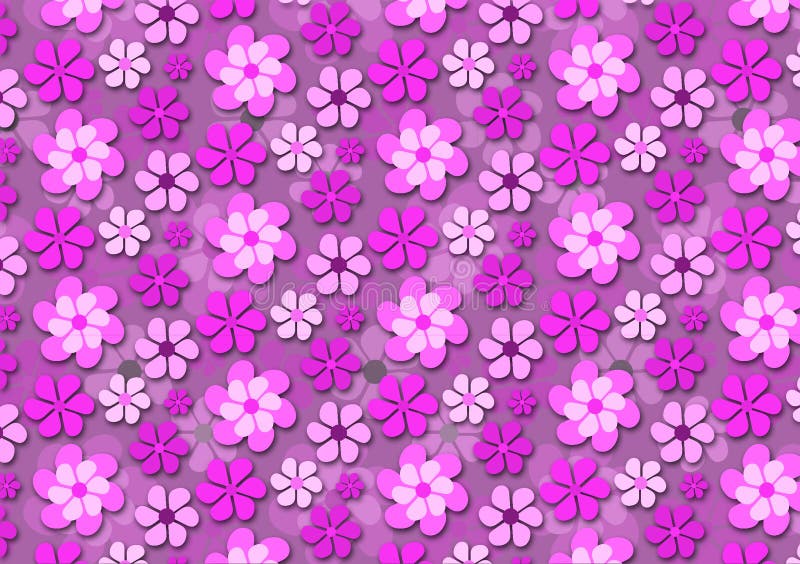 Colored Flowered Background Design for Wallpaper Stock Illustration ...