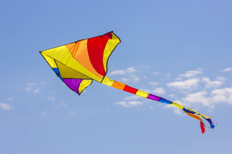 Colored flying kite stock image. Image of kite, fabric - 65387523