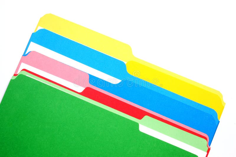 File Folders with Blank Labels Stock Photo - Image of office, organize ...