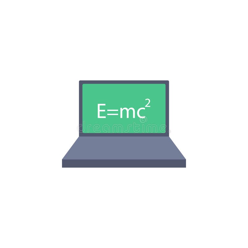 Colored Formula on the Laptop Screen Icon. Element of Science and ...