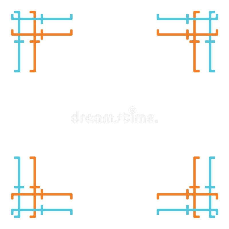 Colored Frame, Blank Background Vector Design in Blue, Orange Colors ...