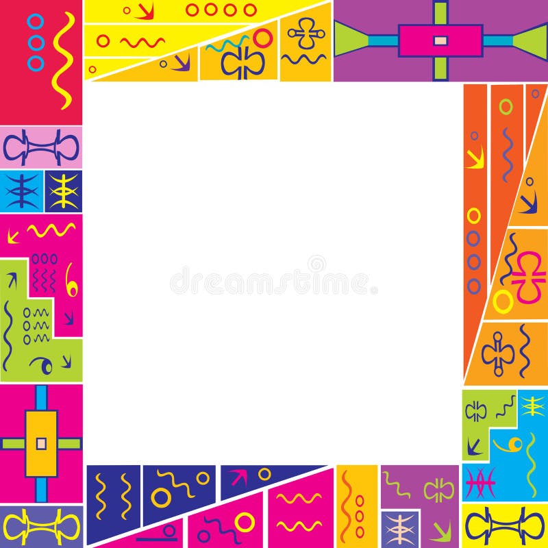 Colored frame for children stock illustration. Illustration of fabric ...