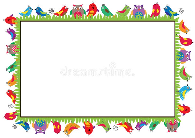 Colored frame for children stock vector. Illustration of bookplate ...