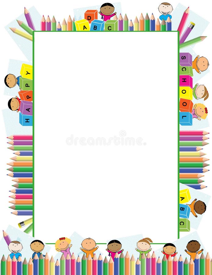 School frame stock vector. Illustration of contour, nice - 25464486