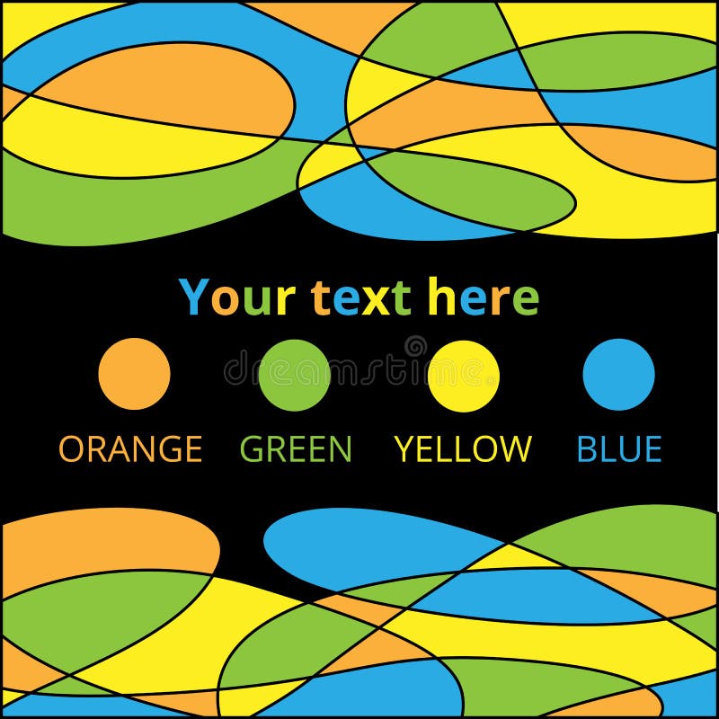 Colored frame with text stock illustration. Illustration of decoration ...