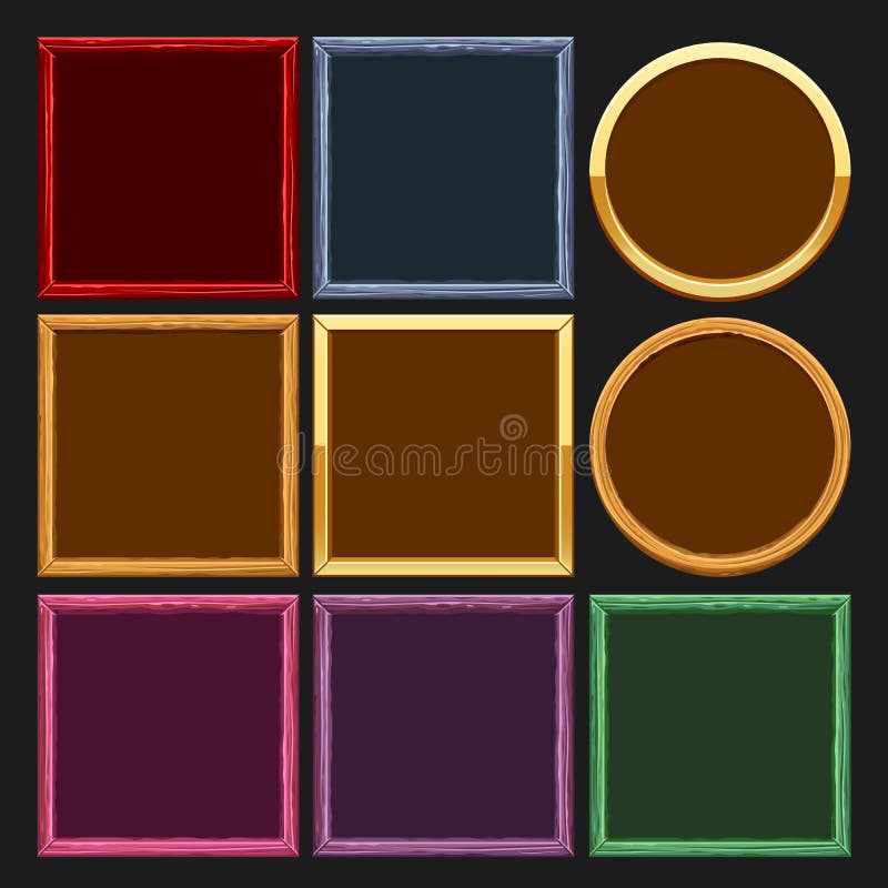 Colored frames collections stock vector. Illustration of colorful ...