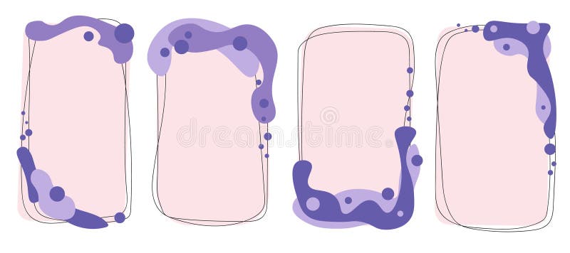 Colored Frames in Doodle Style. Set of Hand Drawn Paper Quote Frames ...