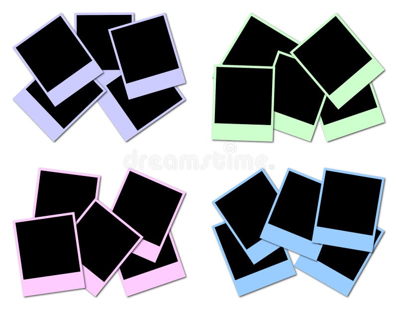 Colored Frames for Photo Collage Stock Illustration - Illustration of ...