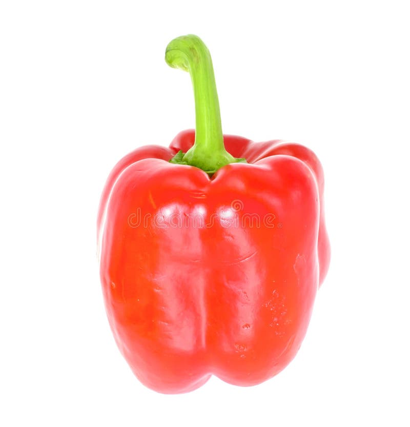 Colored Fresh Sweet Pepper Isolated on White Background Stock Photo ...