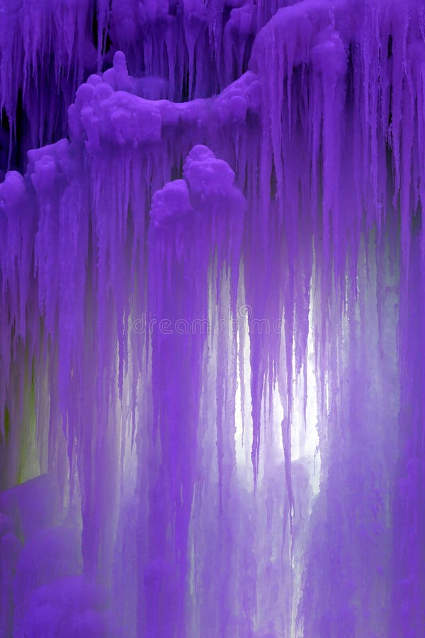 Colored Frozen Blocks of Ice Stalactites Stock Image - Image of frost ...