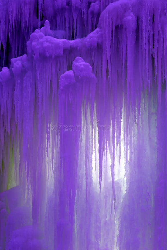 Colored Frozen Blocks of Ice Stalactites Stock Image - Image of frost ...