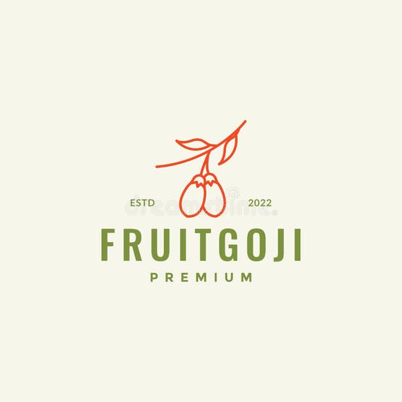 Colored Fruit Goji Logo Design Stock Vector - Illustration of fresh ...