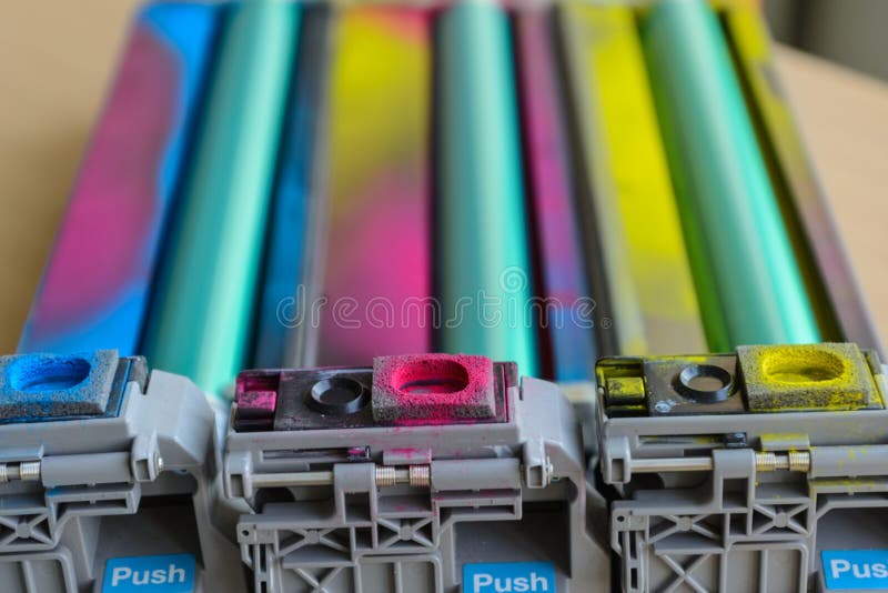 Colored Fuser of Laser Printers Stock Image - Image of powder, quality ...