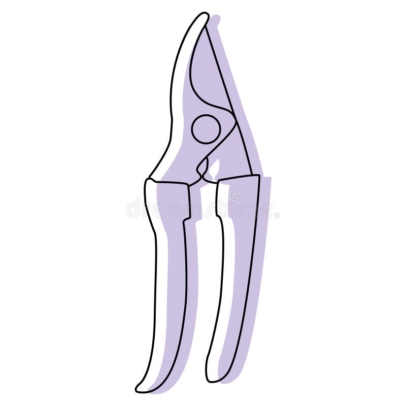 Colored Gardening Scissors Icon Vector Stock Illustration ...