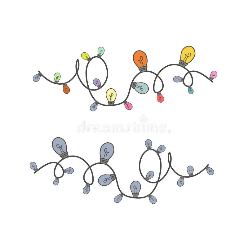 String Lights Doodle Stock Illustrations – 182 String Lights Doodle ...