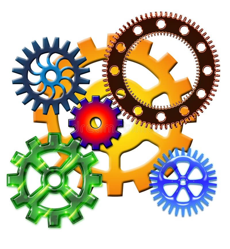 Colorful Gears Clipart