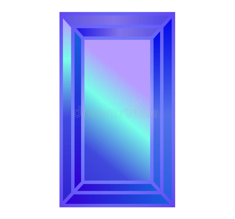 Colored Gem Stones, Rectangular Cut Diamond Stock Vector - Illustration ...