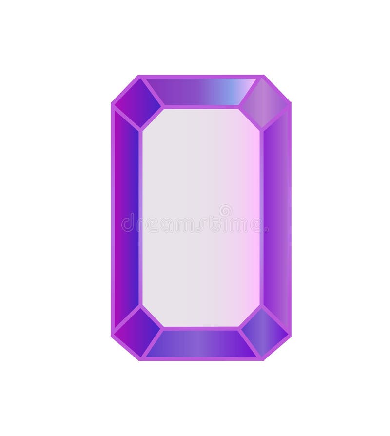 Colored Gem Stones, Rectangular Cut Diamonds Stock Vector ...