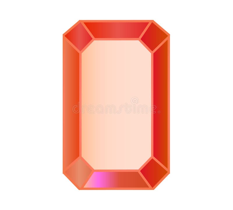 Colored Gem Stones, Rectangular Cut Diamonds Stock Vector ...