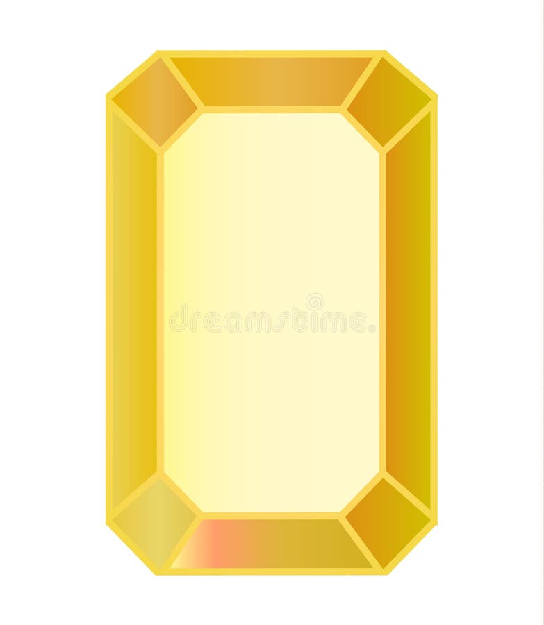 Colored Gem Stones, Rectangular Cut Diamond Stock Vector - Illustration ...
