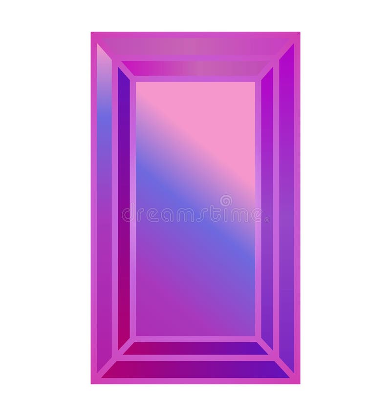 Colored Gem Stones, Rectangular Cut Diamonds Stock Vector ...