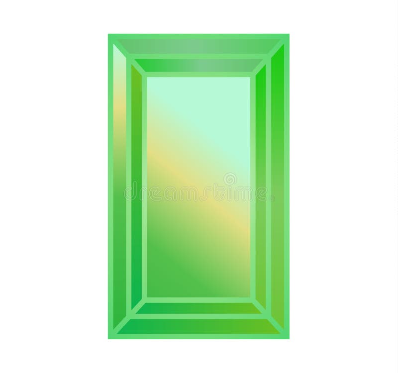 Colored Gem Stones, Rectangular Cut Diamond Stock Vector - Illustration ...