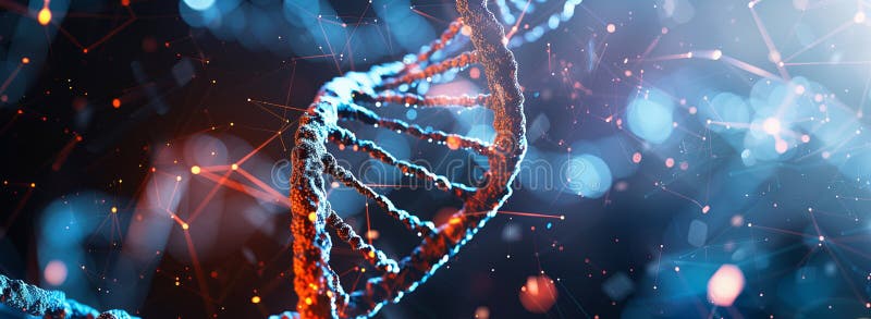 Colored Genetic Code DNA Molecule Structure. High Resolution. Stock ...