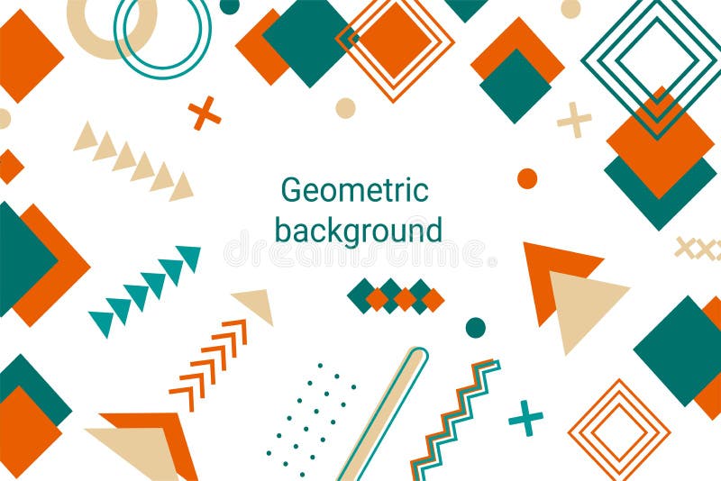 Colored Geometric Abstract Background. Modern Grid Flyer with Geometric ...