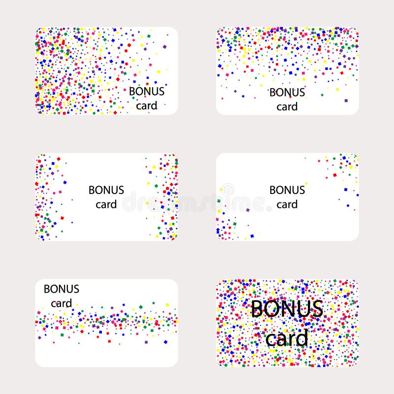 Colored Geometric Design for Bonus Card, Certificate, Discount Card ...