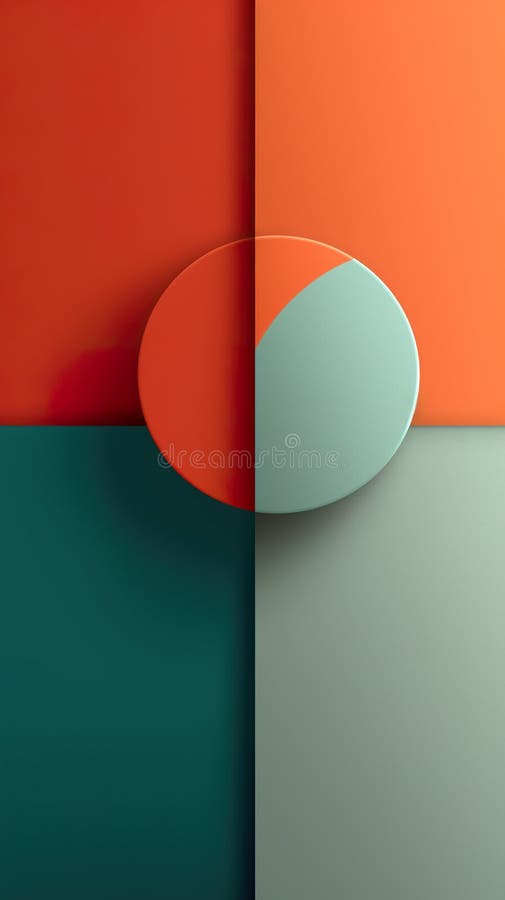 Colored Geometric Paper Wallpaper with Different Shapes. Generative AI ...