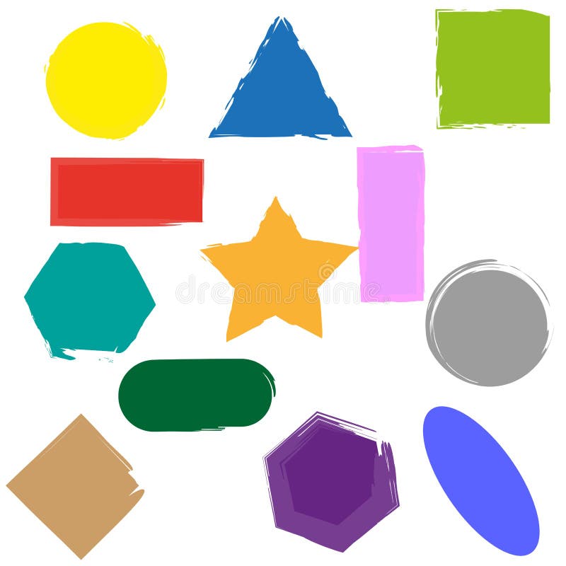 Colored Geometric Shapes. Contemporary Design. Vector Illustration ...