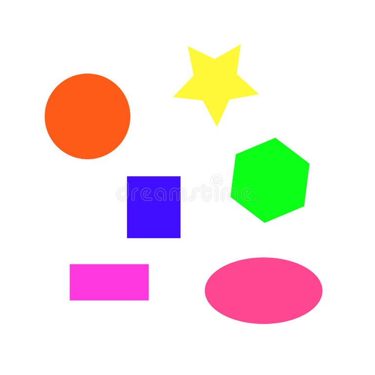 Colored Geometric Shapes . Vector Stock Illustration - Illustration of ...