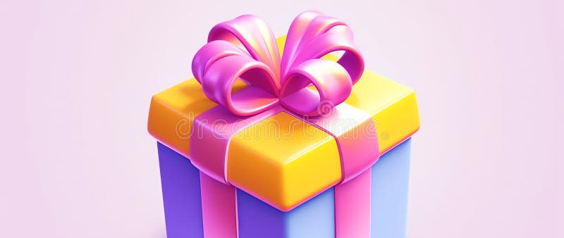 Colored gift, AI generated stock illustration. Illustration of colored ...