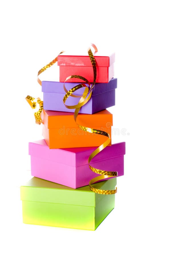 Colored gift boxes stock photo. Image of paper, greetings - 7106928