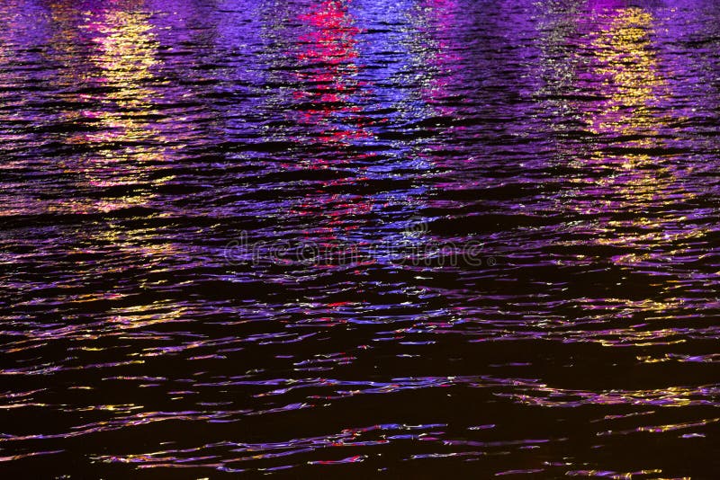 Colored Glare of Light on the Surface of the River Stock Photo - Image ...